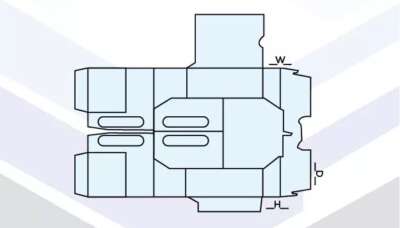 4 PACK BOTTLE CARRIER BOX TEMPLATE - Custom Package Boxes | Custom Boxes