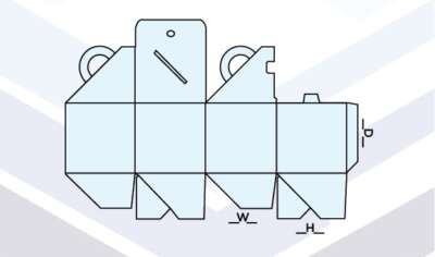 CUBE SHAPED CARRIER BOX TEMPLATE - Custom Package Boxes | Custom Boxes