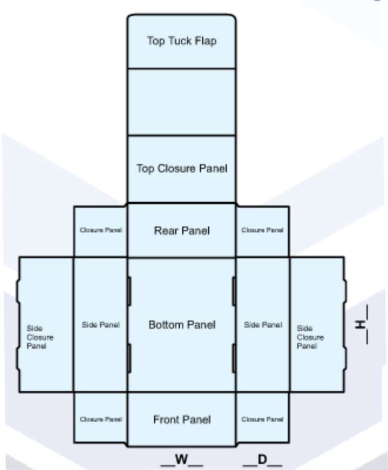CUSTOM DOUBLE WALL TUCK TOP BOX TEMPLATE - Custom Package Boxes