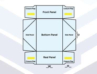 Custom Four Corner Tray Box Template | Packaging Design