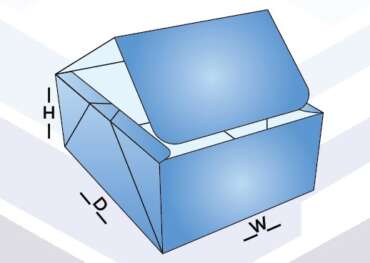 Custom Four Corner with Display Lid Box Template