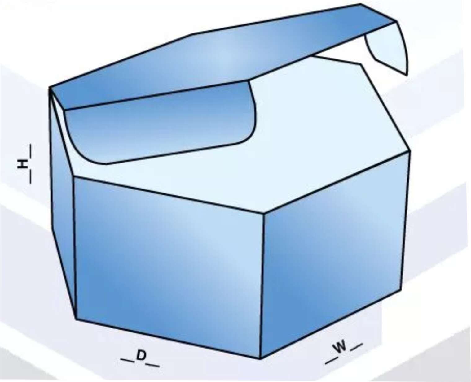 CUSTOM HEXAGON BOX TEMPLATE - Custom Package Boxes | Printed Custom Boxes