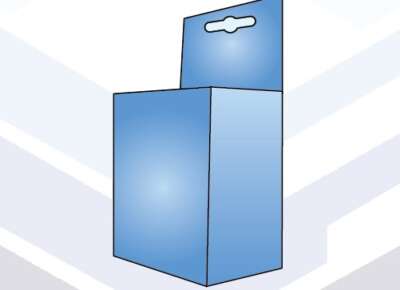 Hanging Tab Snap Lock Bottom Box Template | Custom Boxes