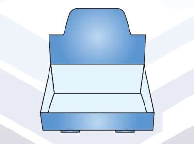 Self-Locked Counter Display Box Template | Custom Boxes