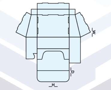 Self-Locked Counter Display Box Template | Custom Boxes