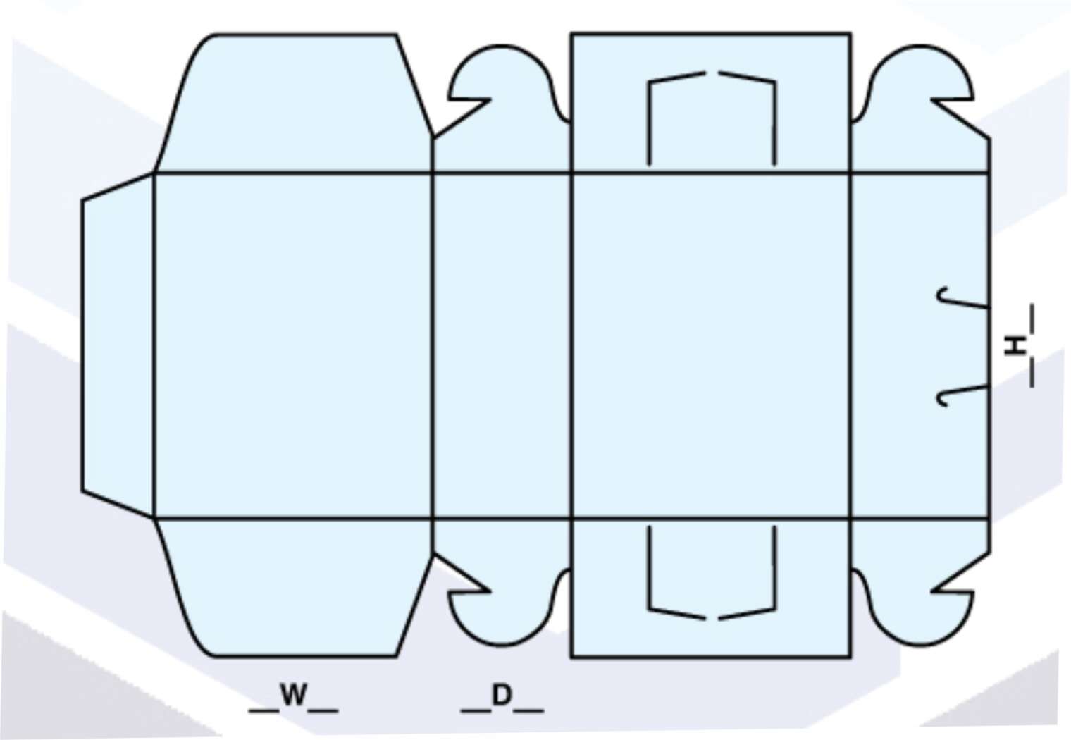Side Lock Six Corner Box Template | Custom Package Boxes